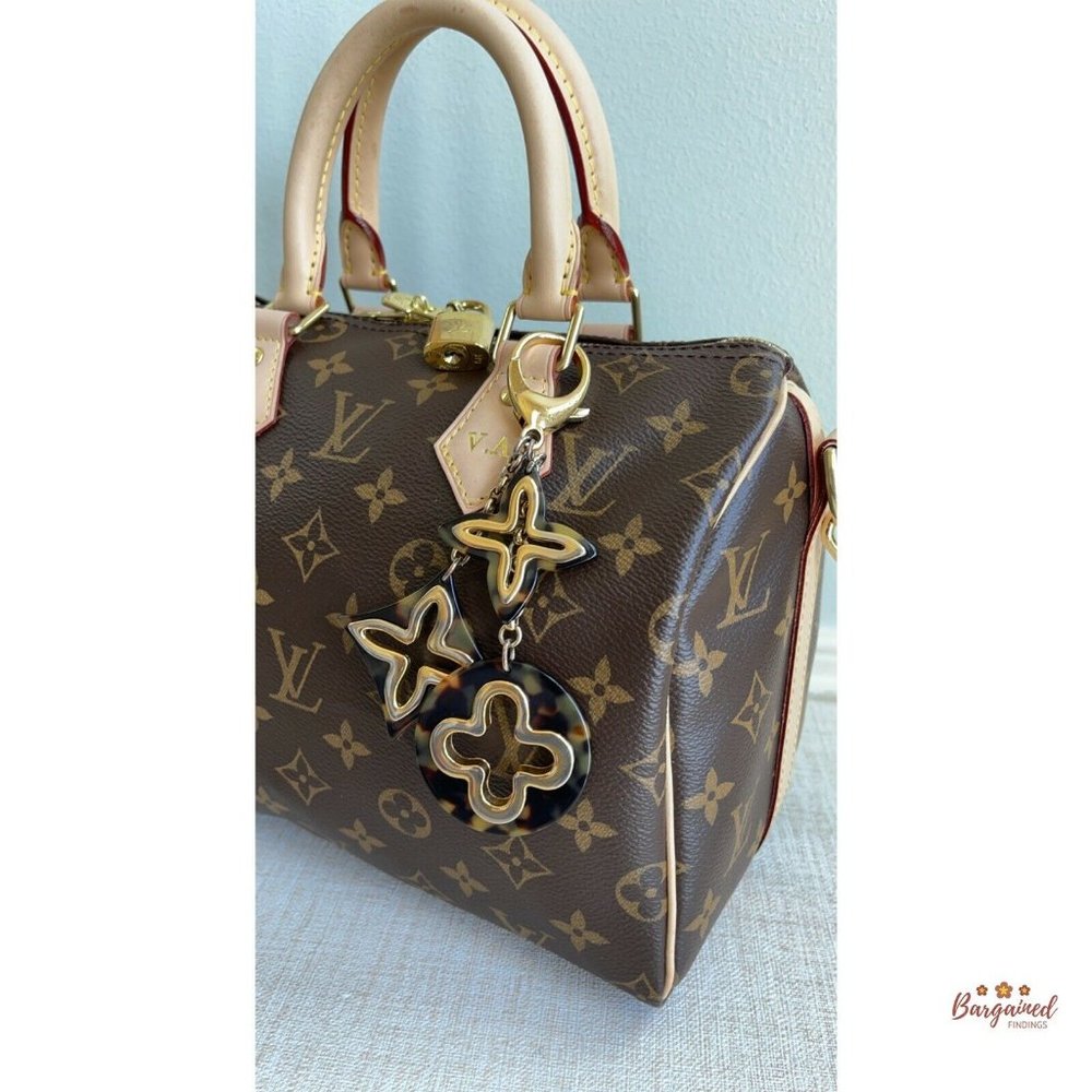 Authentic Louis Vuitton Tortoise Shell Bag Charm - Gem